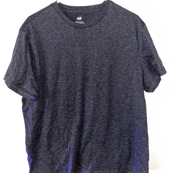 H&M | Shirts | Hm Regular Fit Coupe Standard Crewneck Tshirt In Charcoal Grey Xl | Poshmark